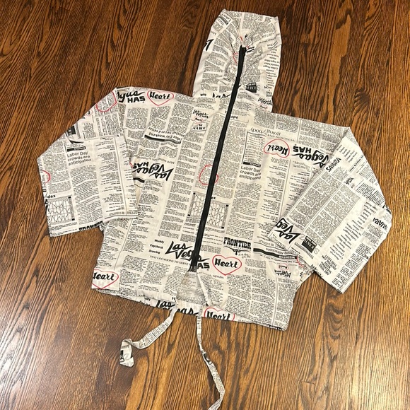 Vintage | Jackets & Coats | Vintage 9s Las Vegas Newspaper Jacket ...